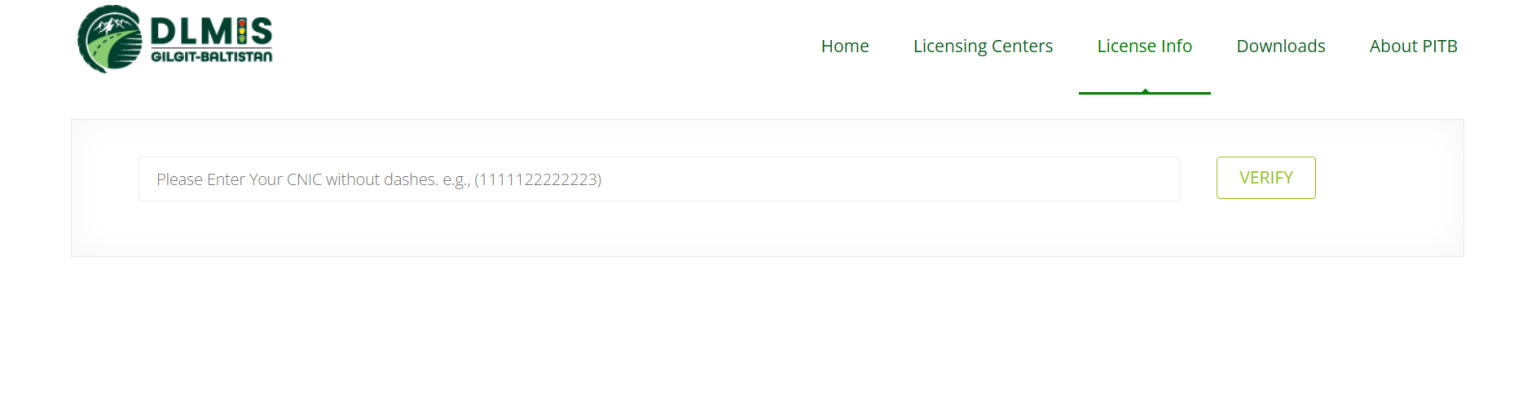 DLIMS Gilgit Baltistan Police | Verify Your Driving License